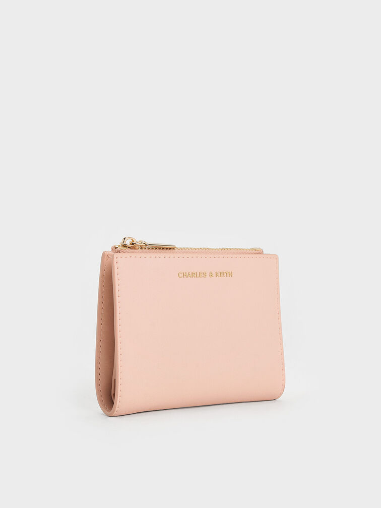 Light Pink Harmonee Top Zip Small Wallet - CHARLES & KEITH VN