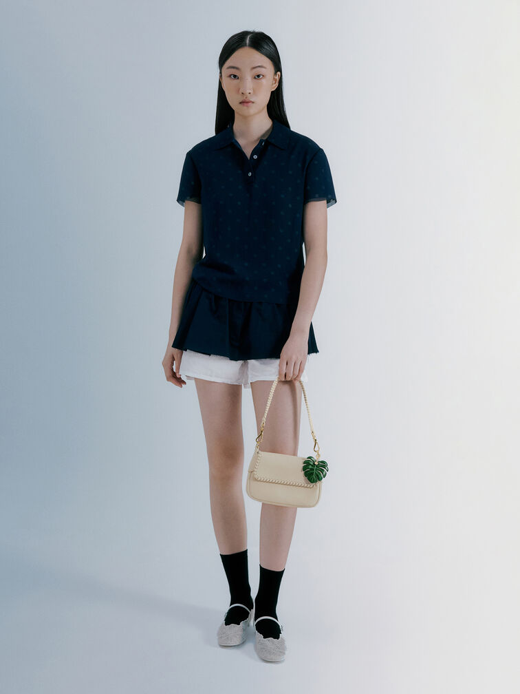 Cream Blume Braided Shoulder Bag - Cream - CHARLES & KEITH VN