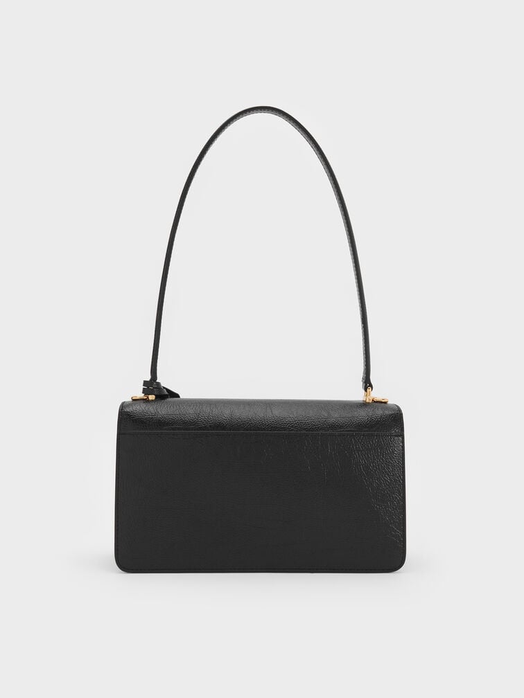Black Acelynn Rope-Chain Shoulder Bag - Black - CHARLES & KEITH VN