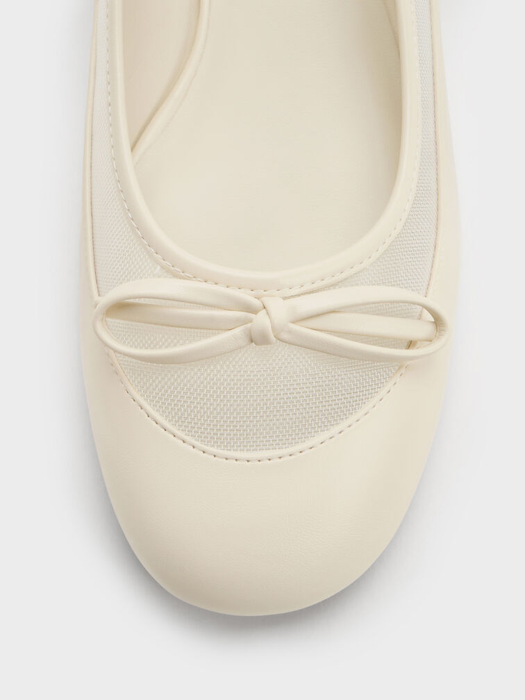 Chalk Mulligan Mesh Mary Janes - Chalk - Shoes - CHARLES & KEITH VN