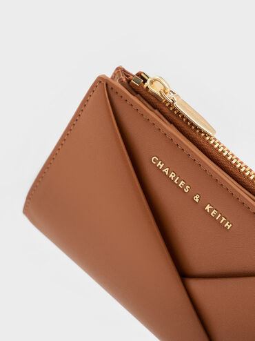 Ví ngắn Midori Geometric nâu tanin - CHARLES & KEITH VN