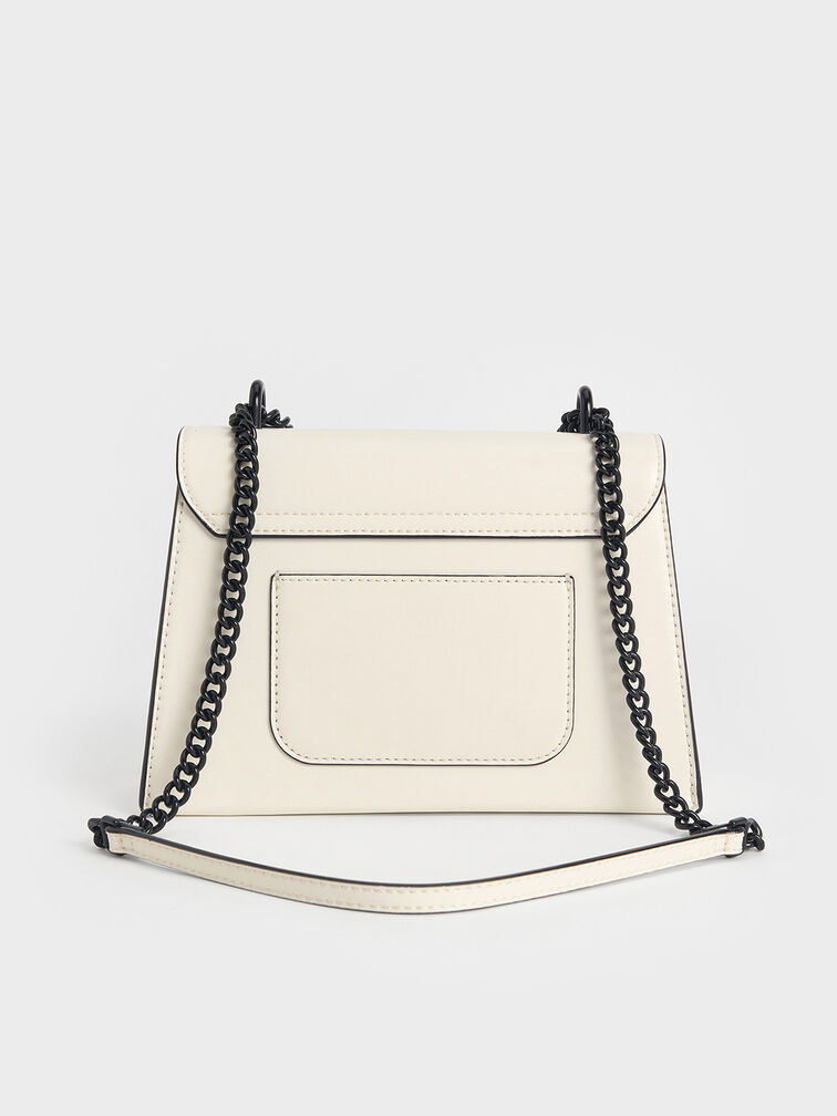 Cream Samantha Envelope Chain-Handle Bag - CHARLES & KEITH VN