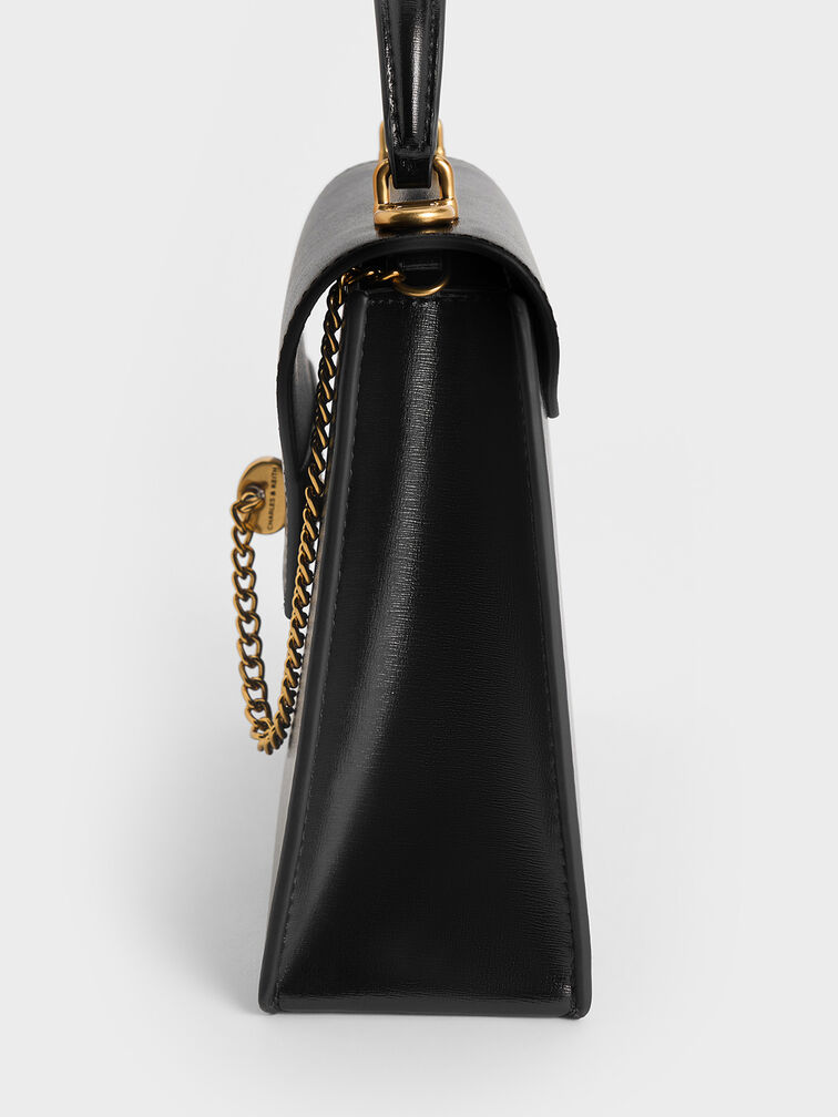 Black Samantha Envelope Top Handle Bag - Black - CHARLES & KEITH VN