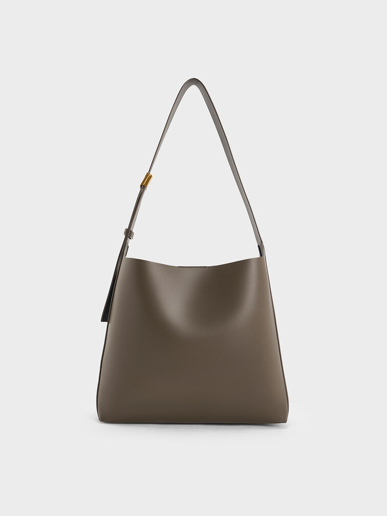 Dark Moss Edna Tote Bag - CHARLES & KEITH VN