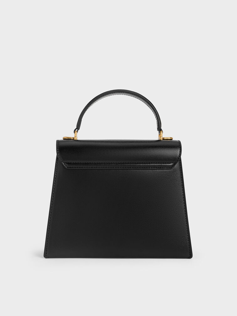 Black Samantha Envelope Top Handle Bag - Black - CHARLES & KEITH VN