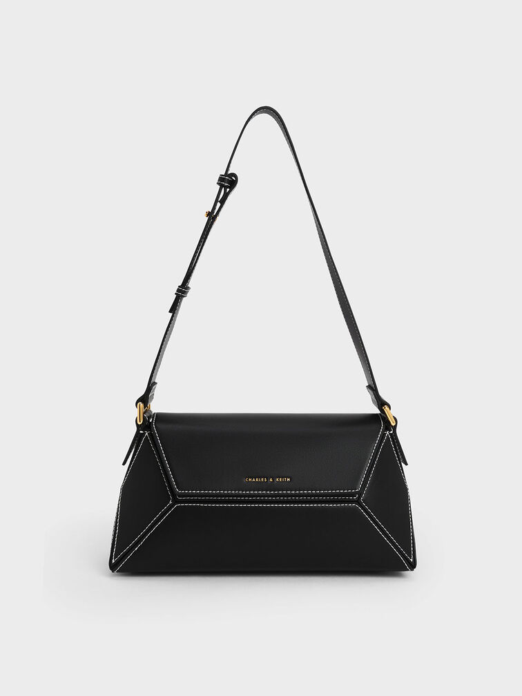 Túi đeo vai Nasrin Geometric black - CHARLES & KEITH VN