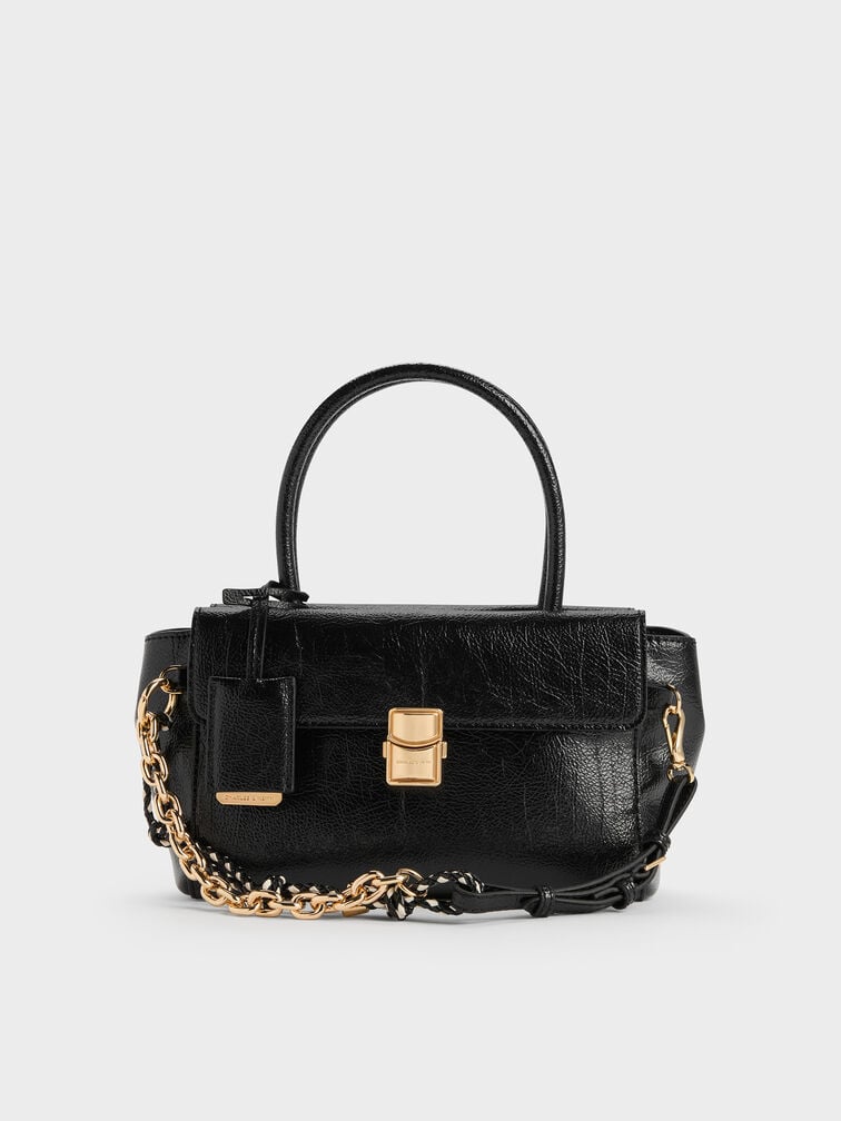 Black Acelynn Rope-Chain Tote Bag - Black - CHARLES & KEITH VN