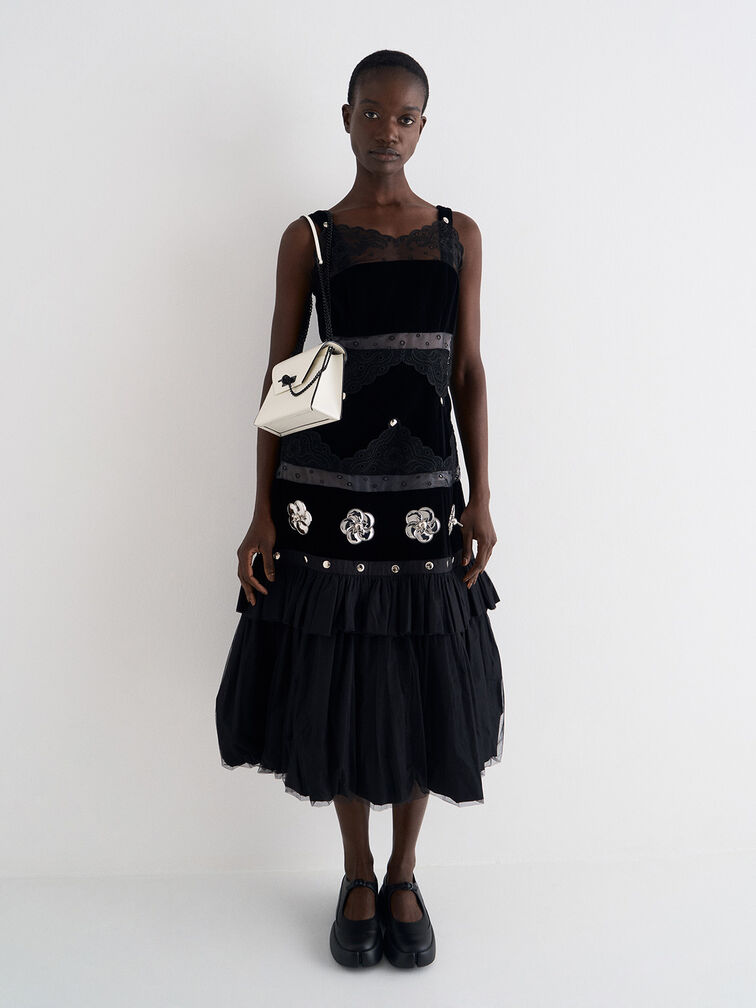 Cream Samantha Envelope Chain-Handle Bag - CHARLES & KEITH VN