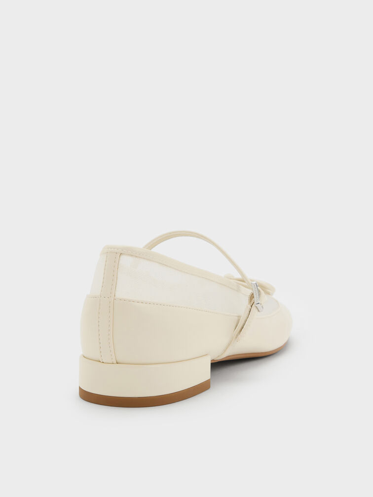Chalk Mulligan Mesh Mary Janes - Chalk - Shoes - CHARLES & KEITH VN