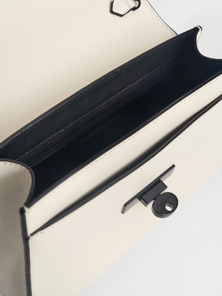 Cream Samantha Envelope Chain-Handle Bag - CHARLES & KEITH VN