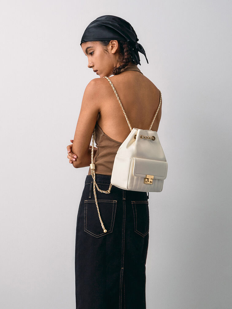 Balo Donna Crinkle-Effect kem - CHARLES & KEITH VN