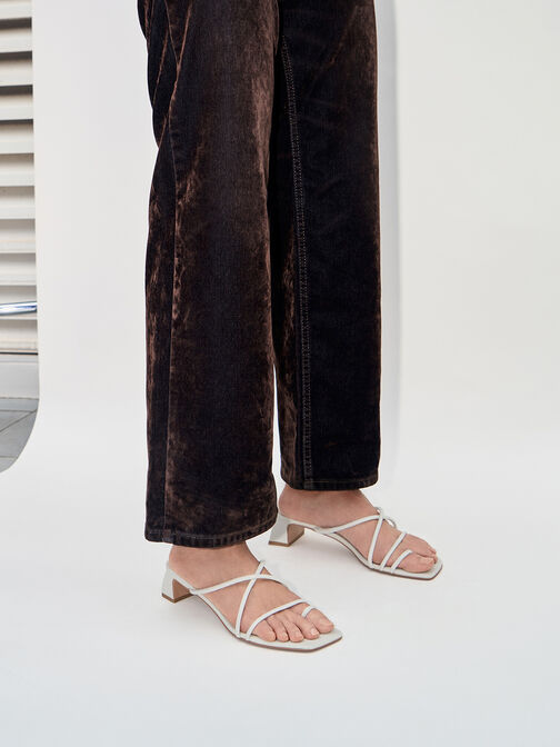 Giày gót thấp nữ - Trắng | CHARLES & KEITH VN