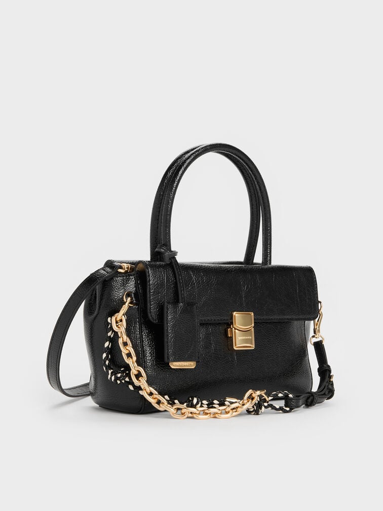 Black Acelynn Rope-Chain Tote Bag - Black - CHARLES & KEITH VN
