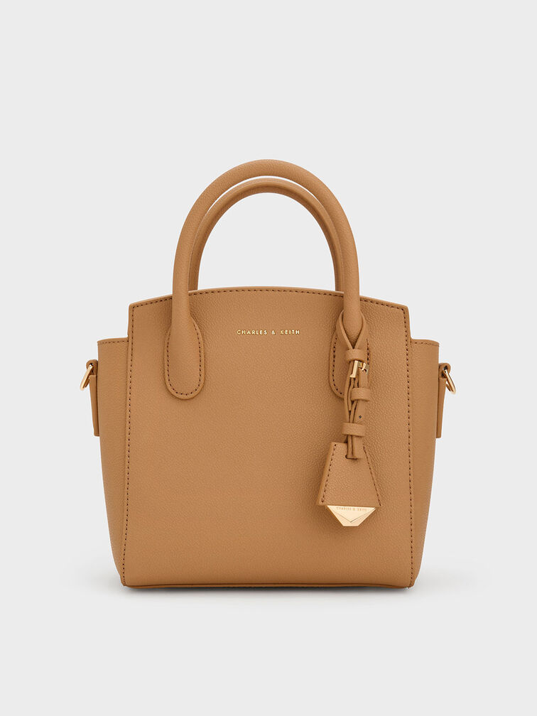 Camel Double Handle Trapeze Tote Bag - CHARLES & KEITH VN