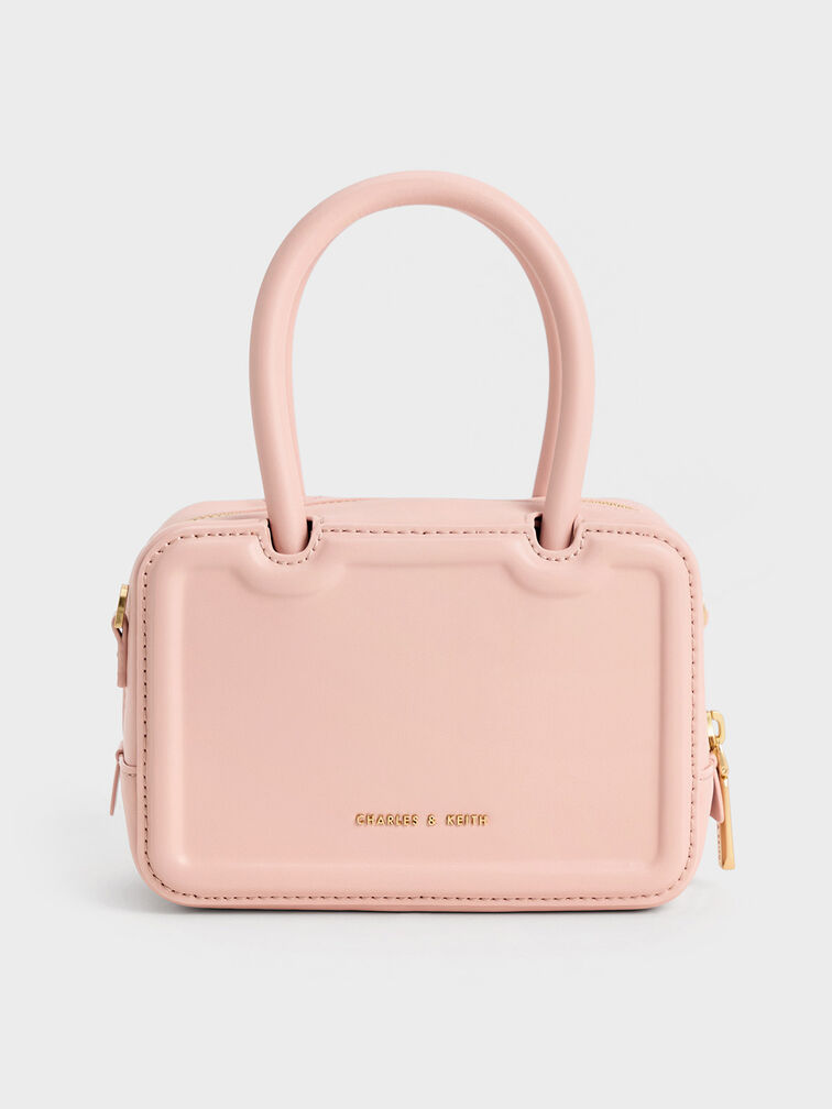 Pink Perline Elongated Top Handle Bag - CHARLES & KEITH VN
