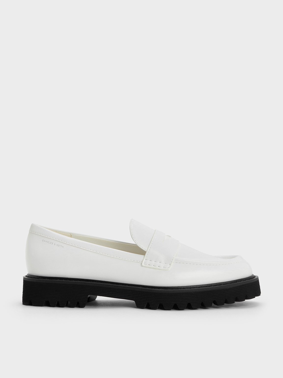 White Kaiya Penny Loafers - White - Shoes - CHARLES & KEITH VN