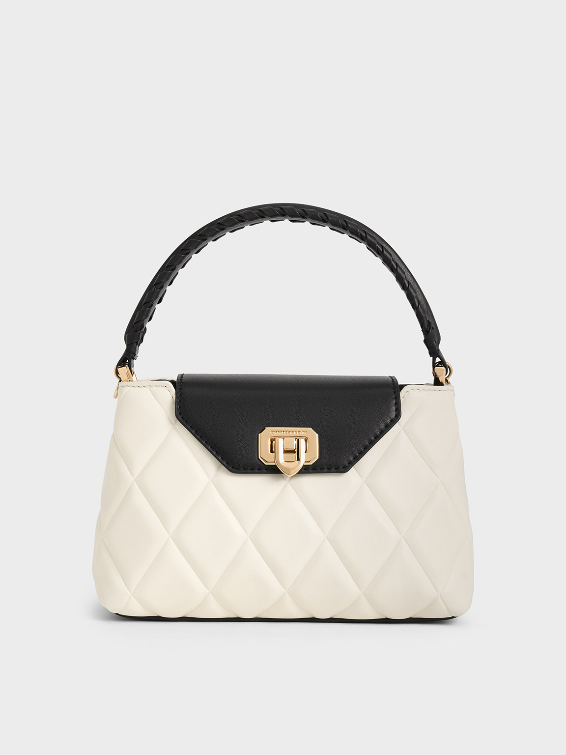 Multicoloured Arwen Quilted Braided-Strap Top Handle Bag - CHARLES ...