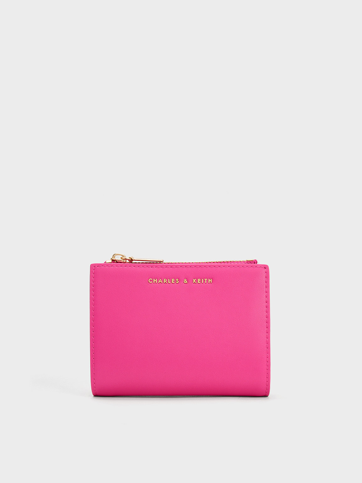 Fuchsia Harmonee Top Zip Small Wallet - CHARLES & KEITH VN