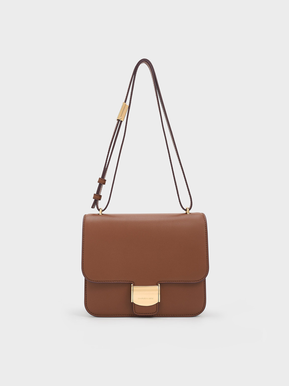 Chocolate Violetta Boxy Bag - CHARLES & KEITH VN