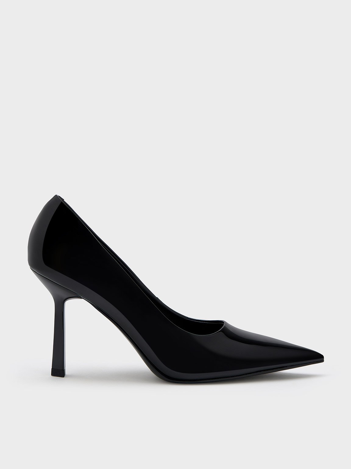 Black Patent Pointed-Toe Pumps - Black - Sale - CHARLES & KEITH VN