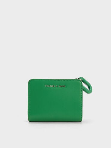 Ví ngắn Oval Keychain Zip green - CHARLES & KEITH VN