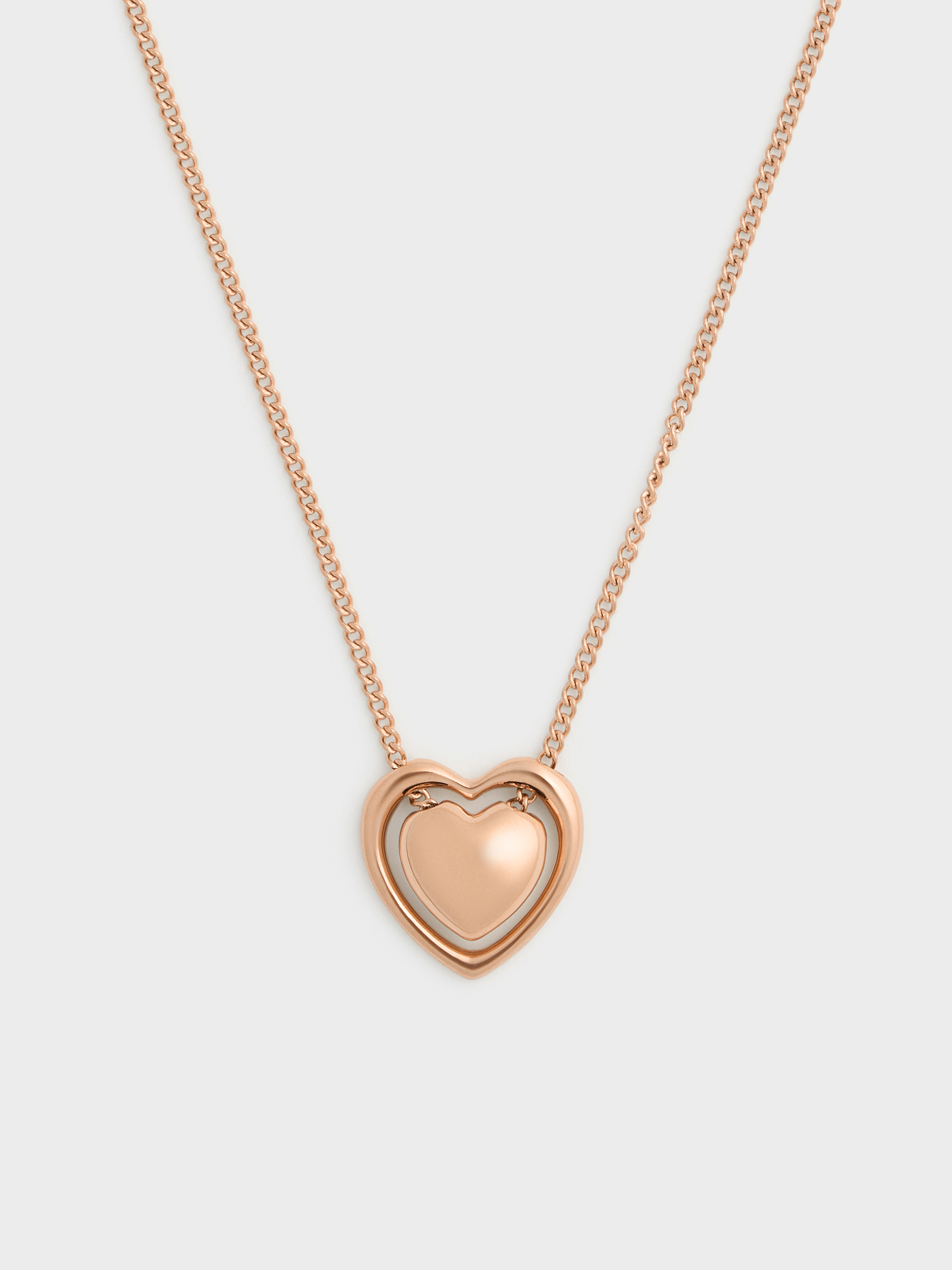 Vòng cổ Annalise Heart - Vàng hồng - CHARLES & KEITH VN