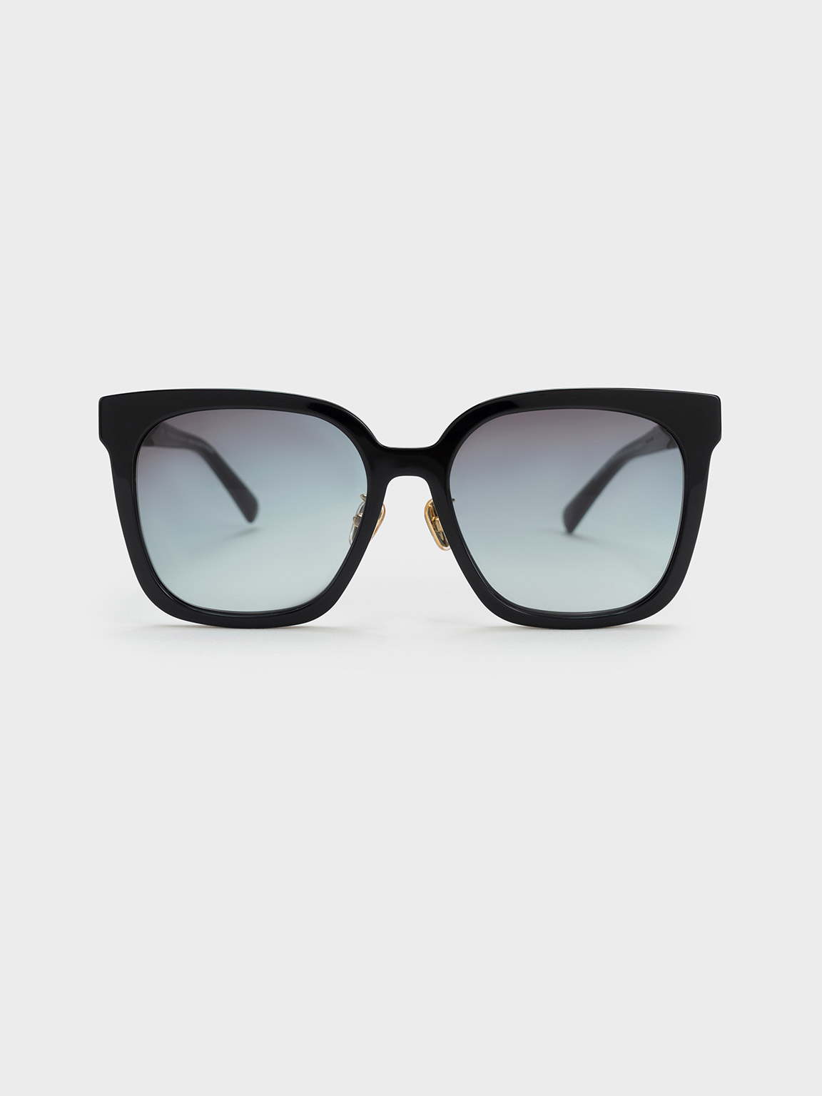 Kính mát Open Wire Square Acetate black - CHARLES & KEITH VN