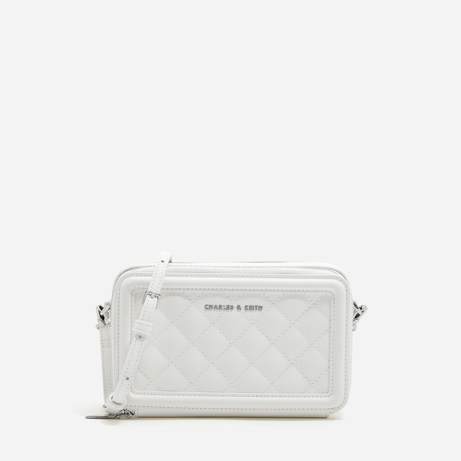 Ví cầm tay chữ nhật Quilted white - Trắng - Ví - CHARLES & KEITH VN