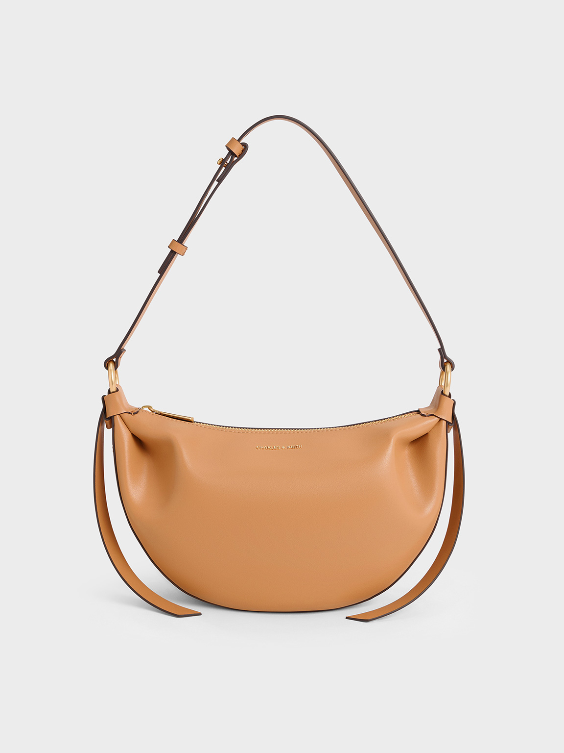 Túi đeo vai hình bán nguyệt Calla Half-Moon - Nâu be - CHARLES & KEITH VN
