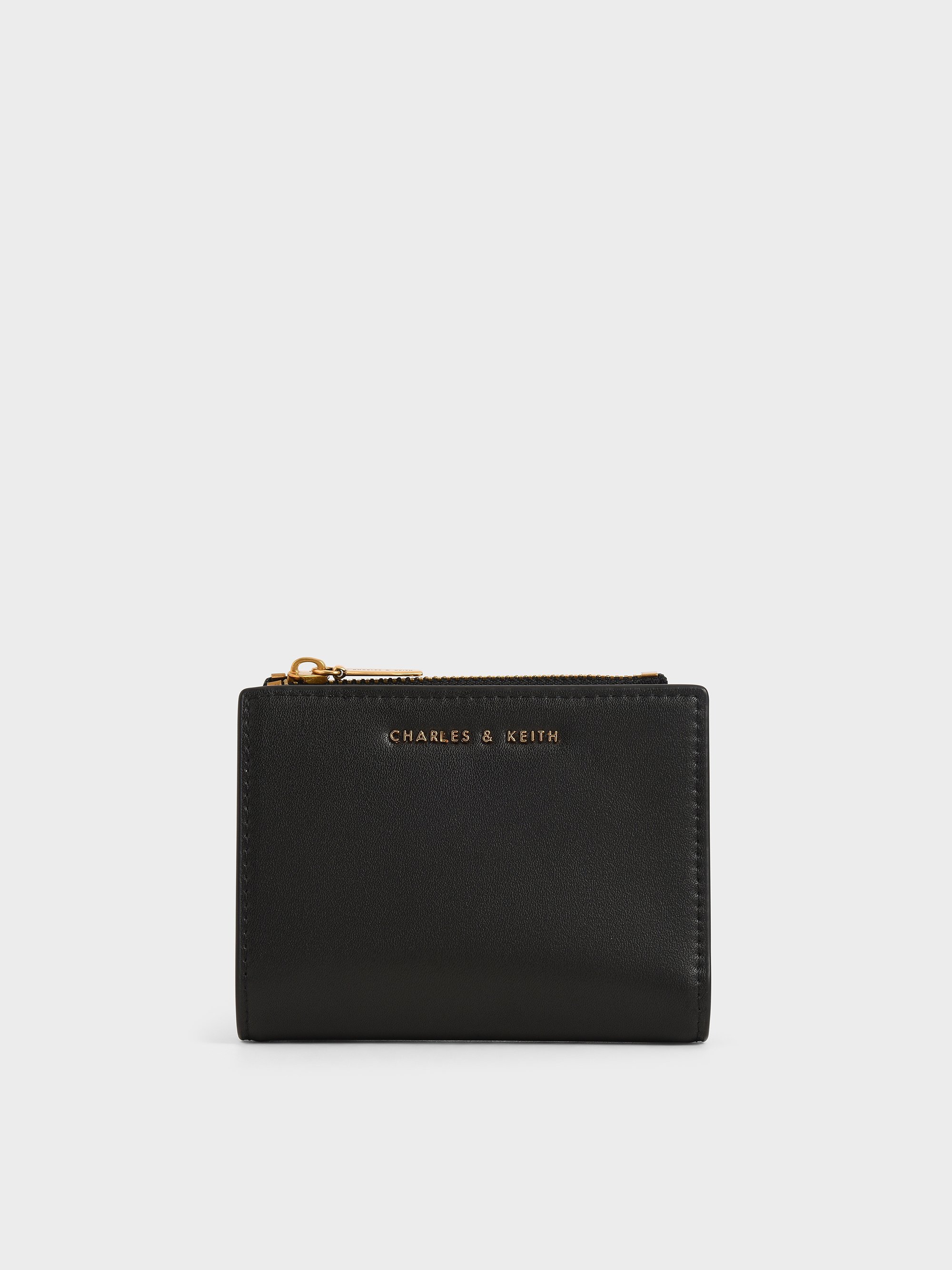 Black Harmonee Top Zip Small Wallet - CHARLES & KEITH VN