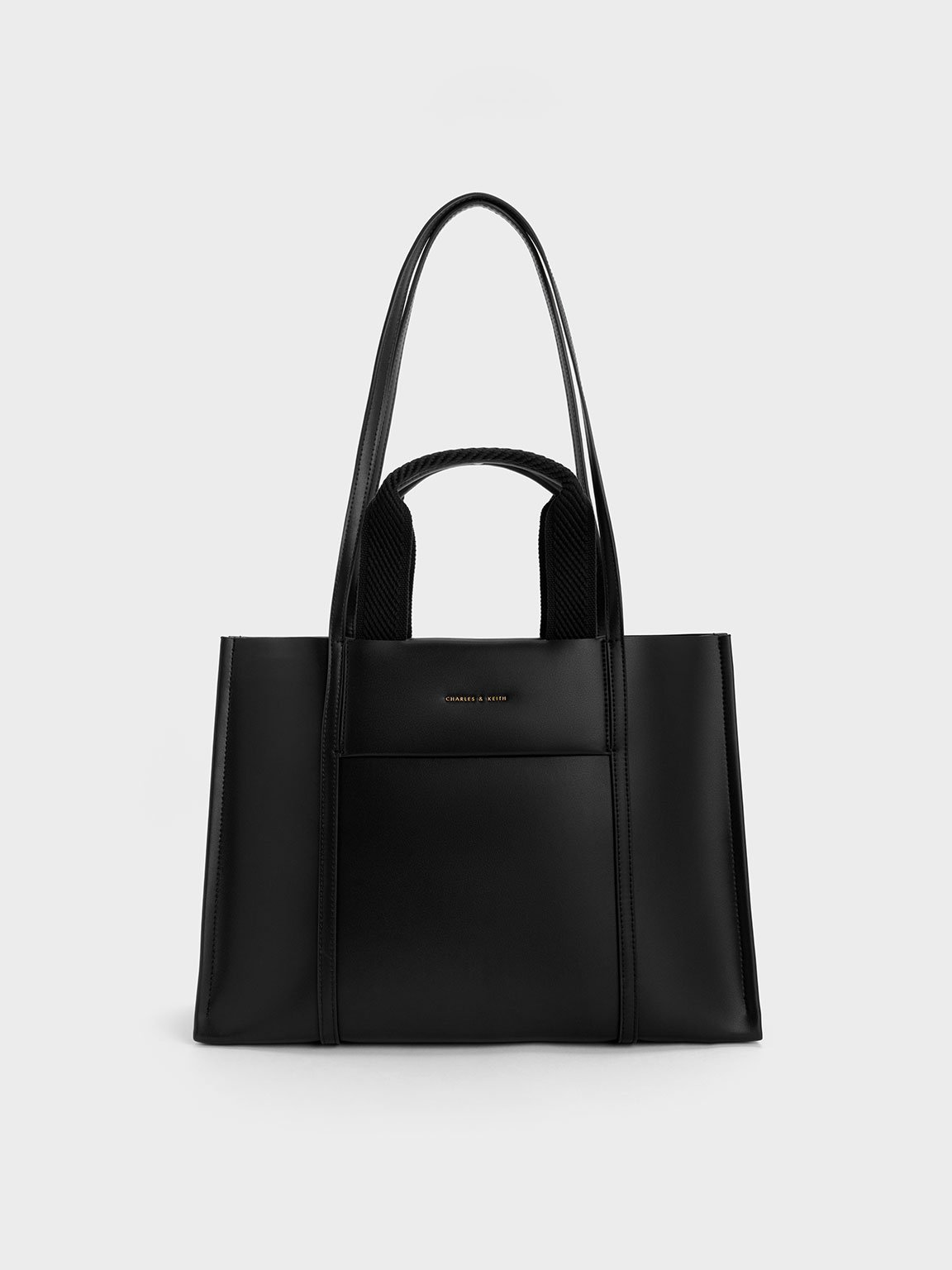 Túi tote phom chữ nhật Shalia black - CHARLES & KEITH VN