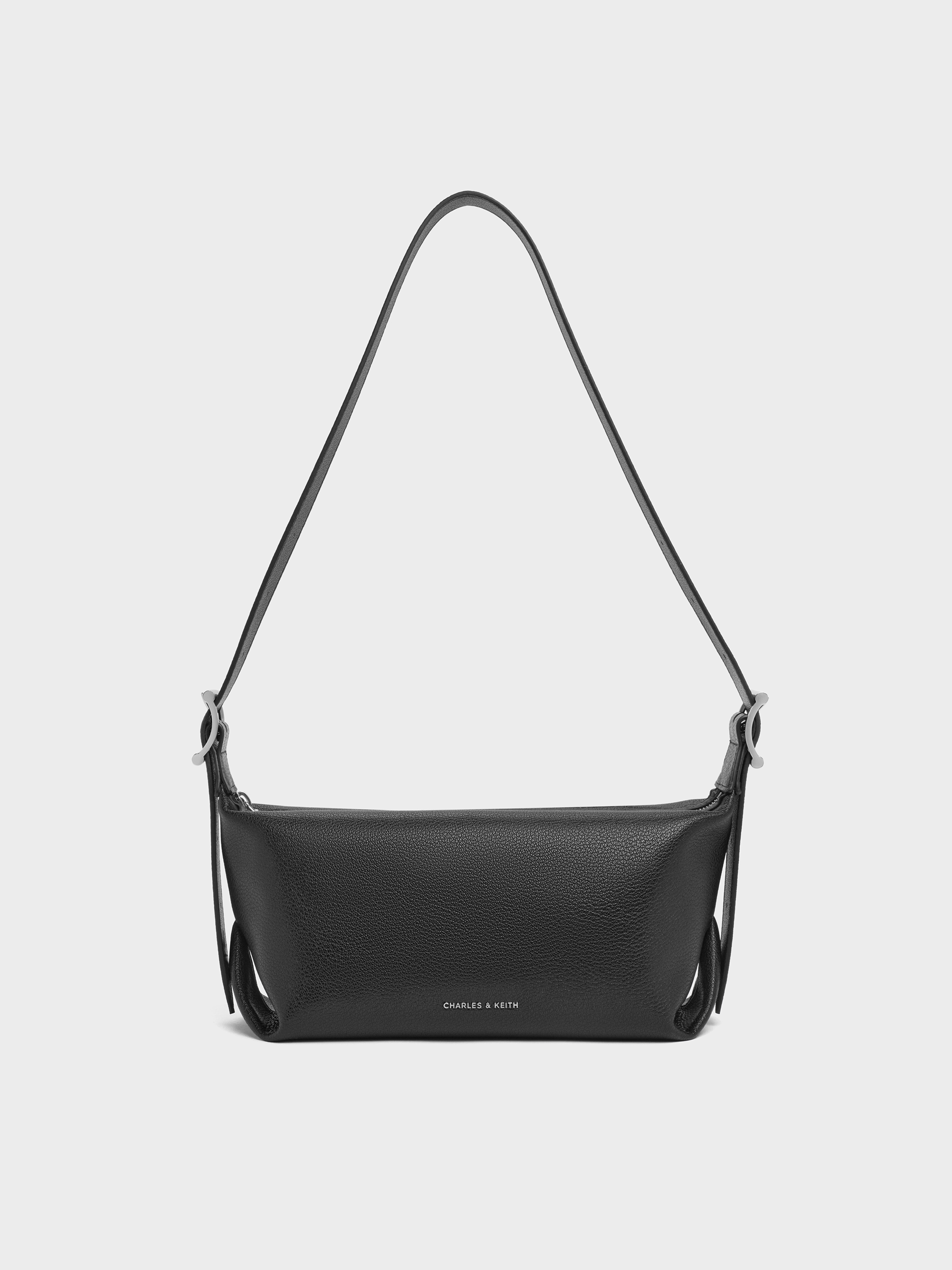 Túi đeo vai hình thang Zora - Noir - CHARLES & KEITH VN