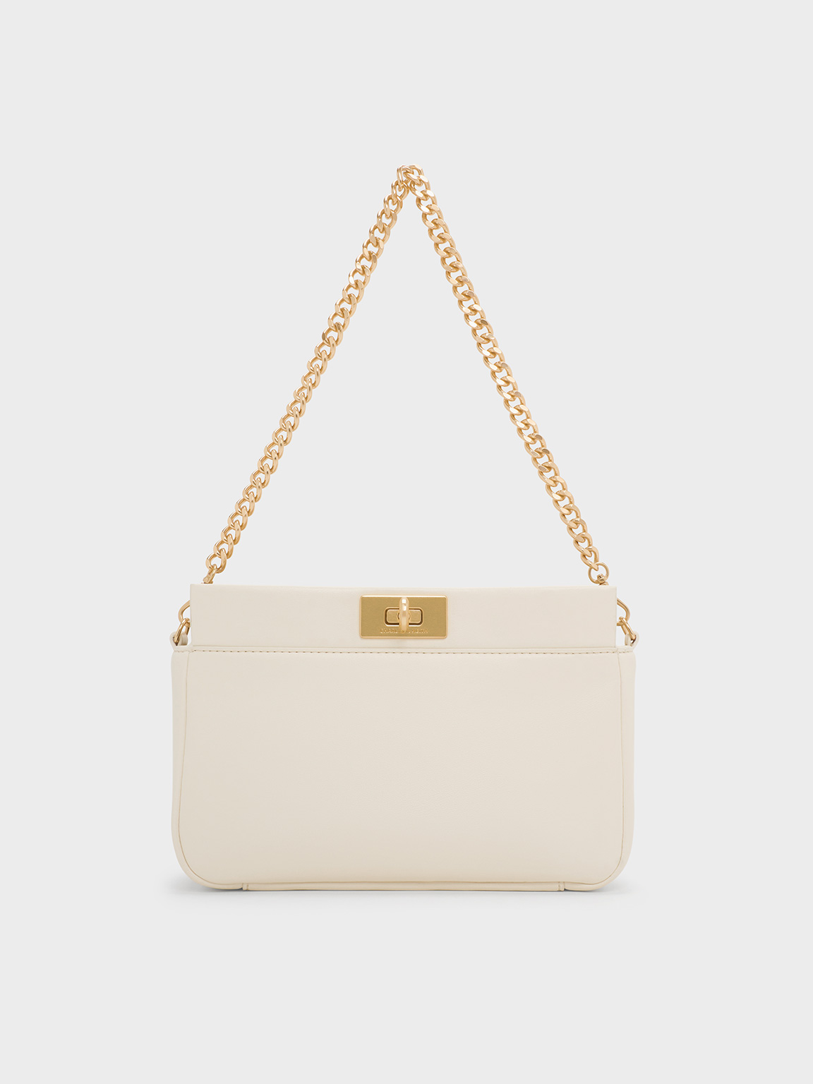 Cream Lennie Chain-Handle Shoulder Bag - Cream - CHARLES & KEITH VN