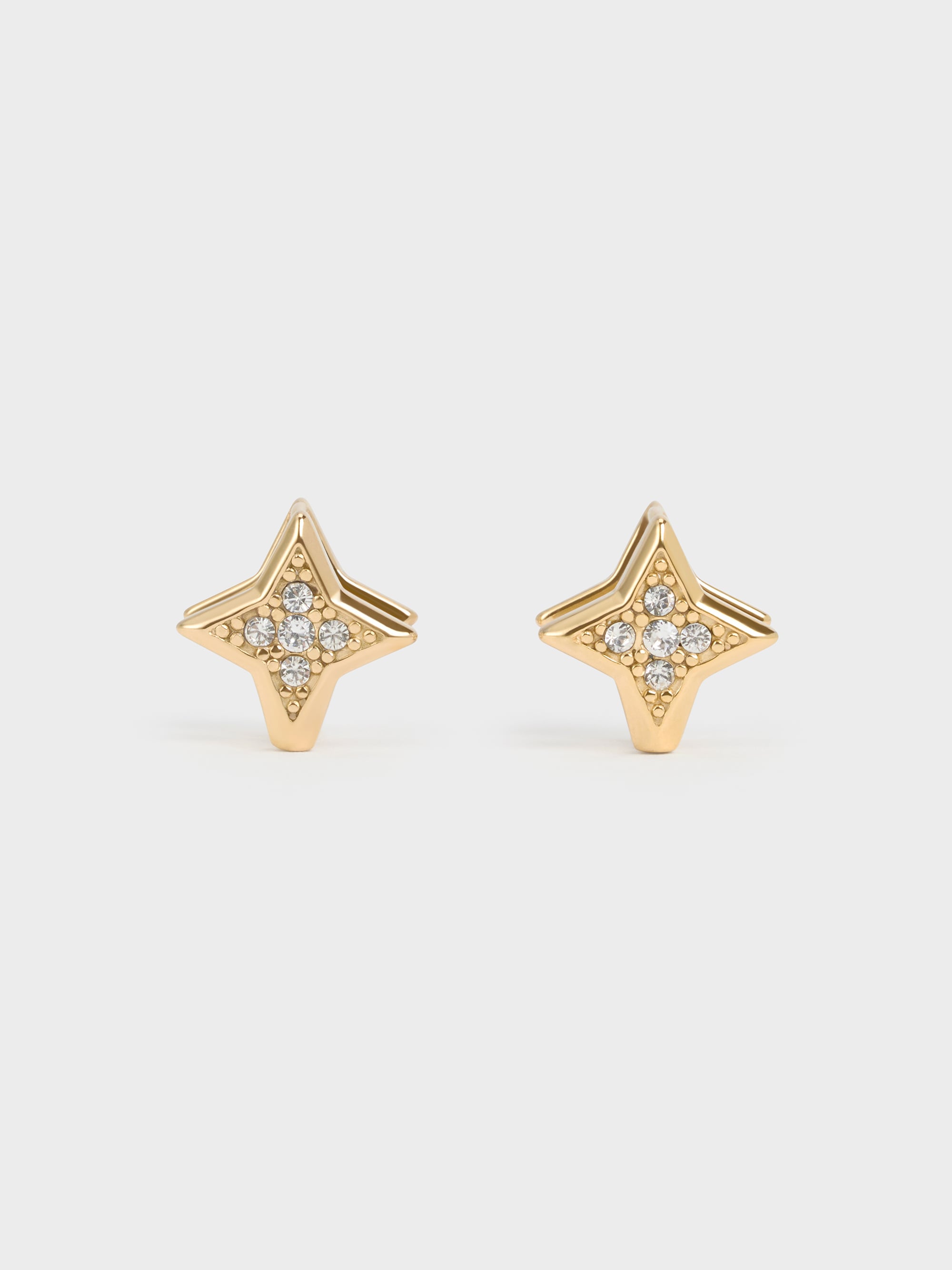 Khuyên tai Everest Crystal Star - Vàng đồng - CHARLES & KEITH VN
