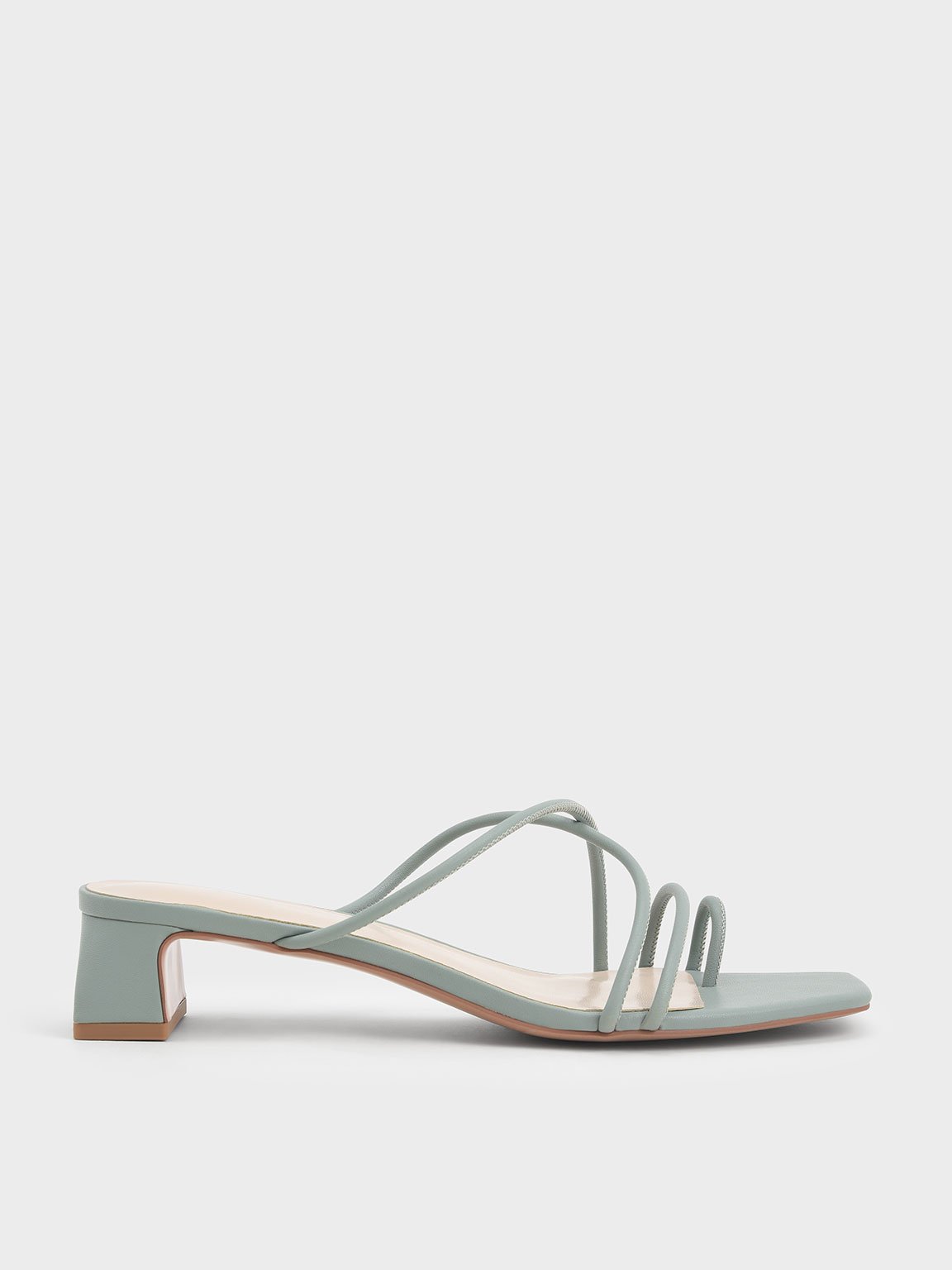 Sage Green Meadow Strappy Toe Ring Sandals - Sage Green - Sale ...