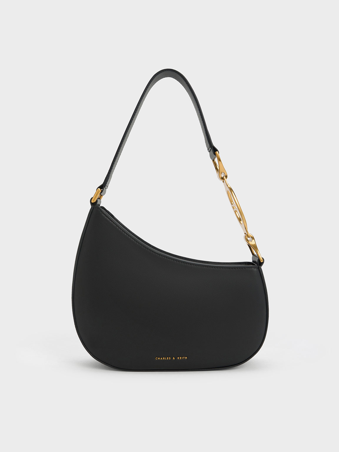 Black Asymmetrical Shoulder Bag - CHARLES & KEITH VN