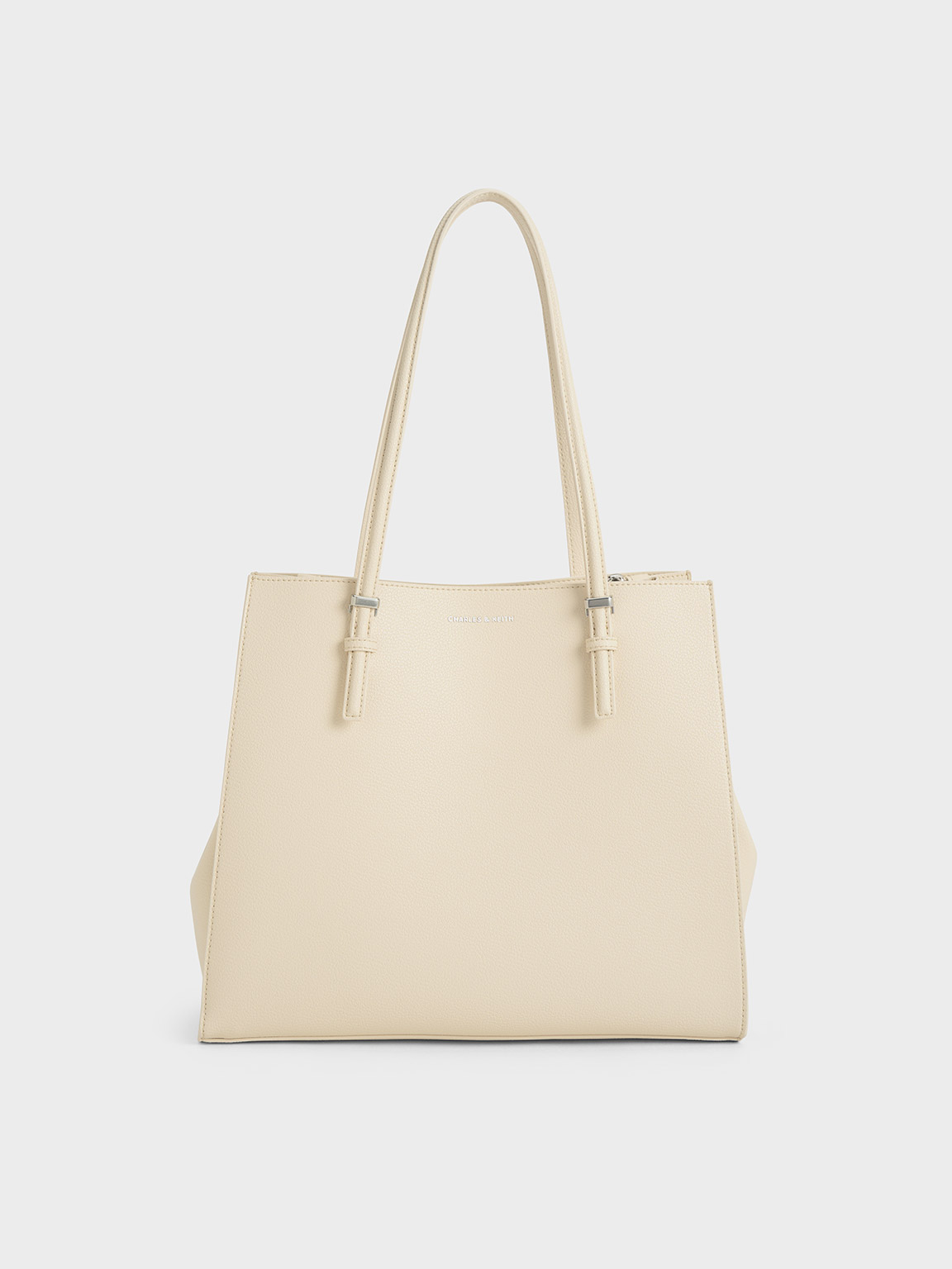 Túi tote phom hình thang Sansa - Be - CHARLES & KEITH VN